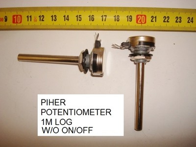 POTENCIOMETRO CARBON. CARBON PIHER POTENTIOMETER 1M LOG S/I W/O ON/OFF ...