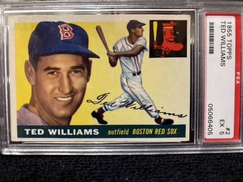 1955 Topps - Ted Williams #2 PSA 5 Great Eye Appeal & Color Pops ...