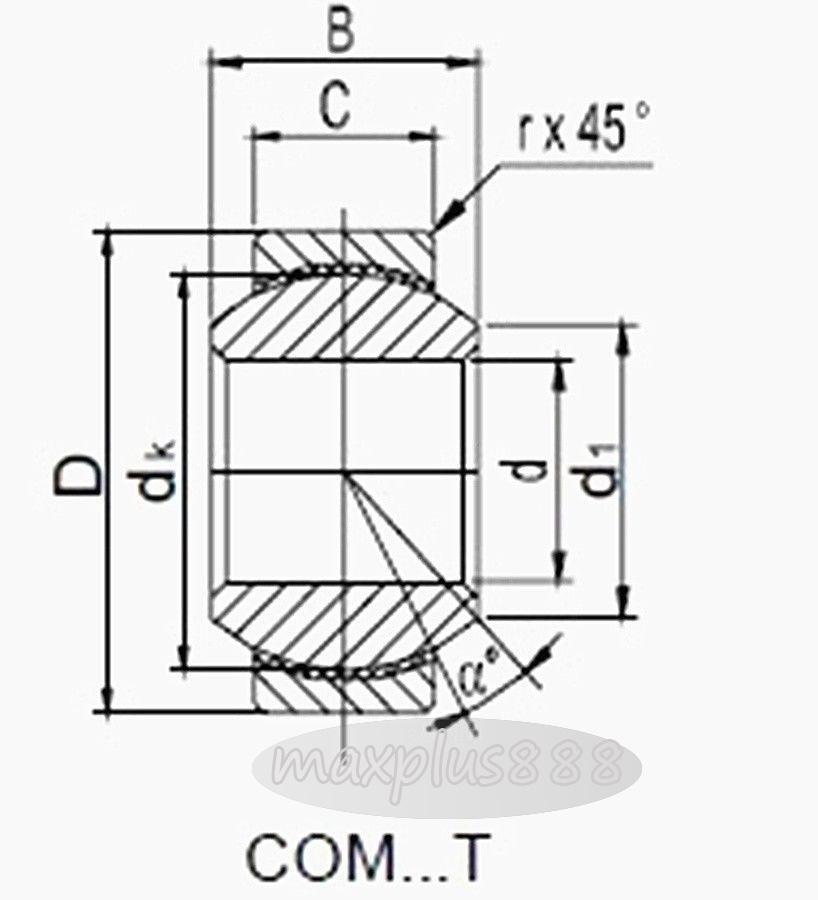 1pcs 1/2" COM8T 1/2 Inch Hole Spherical Rose Joint Bearing New | eBay