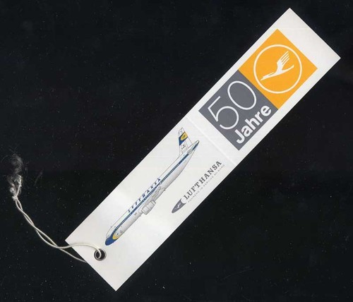 LUFTHANSA baggage tag 50 years jubilee Kofferanhänger Airline ...