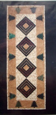 Timberline Cabins table runner quilt pattern | eBay