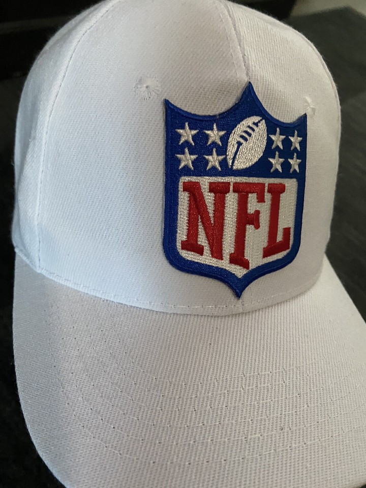 NFL SHIELD LOGO REFEREE OFFICIALS GAME HAT CAP WHITE LOW CROWN ...