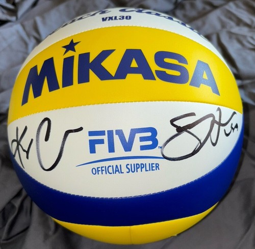 Kelly Cheng And Sara Hughes Signed Volleyball 2024 Paris Olympics USA ...