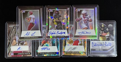 2024 LEAF PRO SET FOOTBALL OPEN HOBBY BOX 8 AUTOS + TOPPS COMPOSITE ...