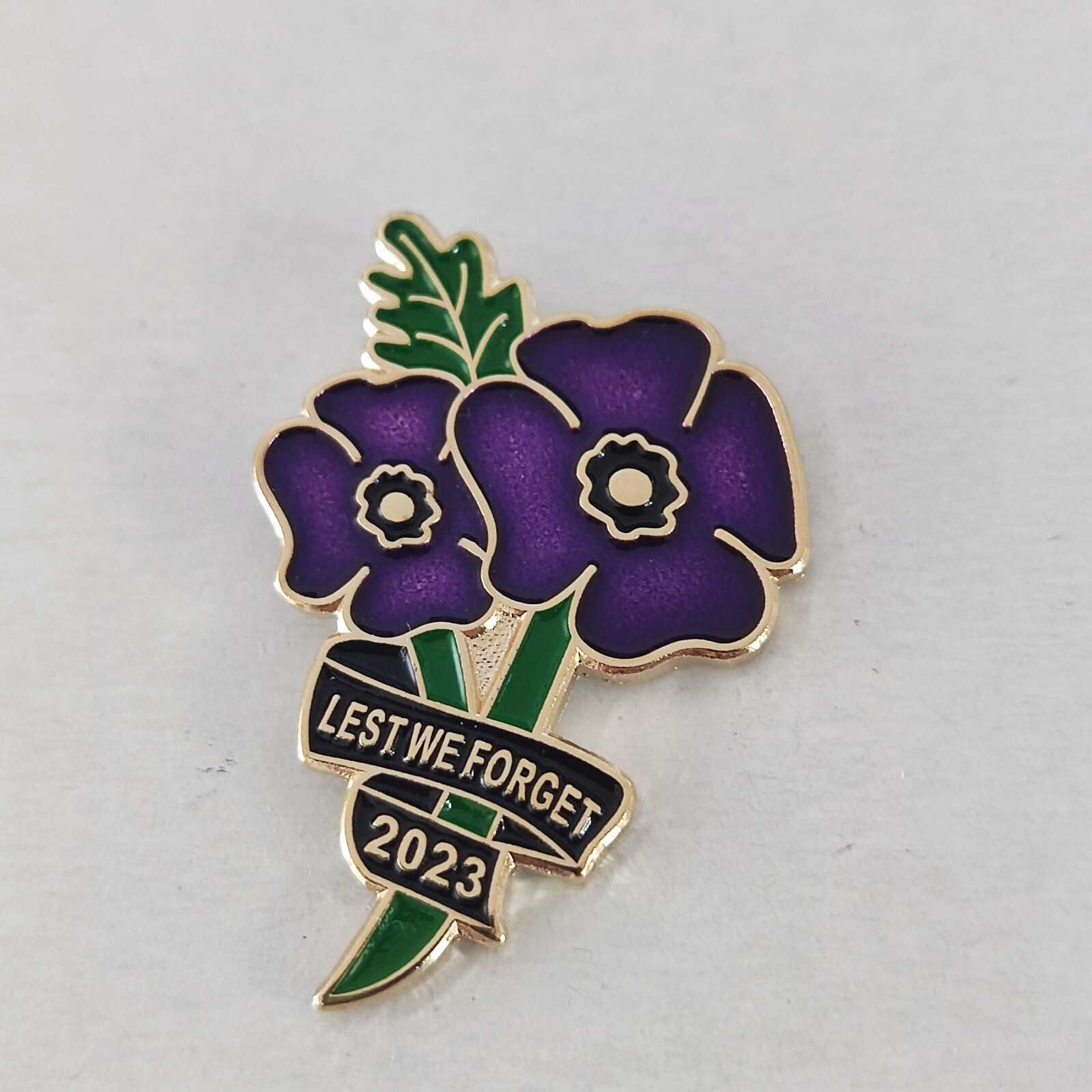 2023 Purple Poppies Pin Badges Remembrance Enamel Brooch Animals in War ...
