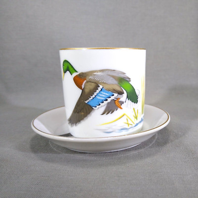 Vintage Ned Smith Espresso Cup and Saucer Waterfowl 1979 Rubel Bird ...