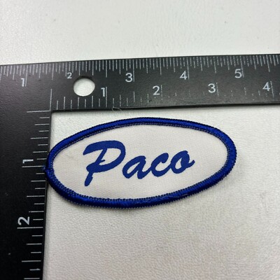 USED Retro BLUE OVAL PACO Name Patch (Uniform Mechanic Worker) 41MZ | eBay