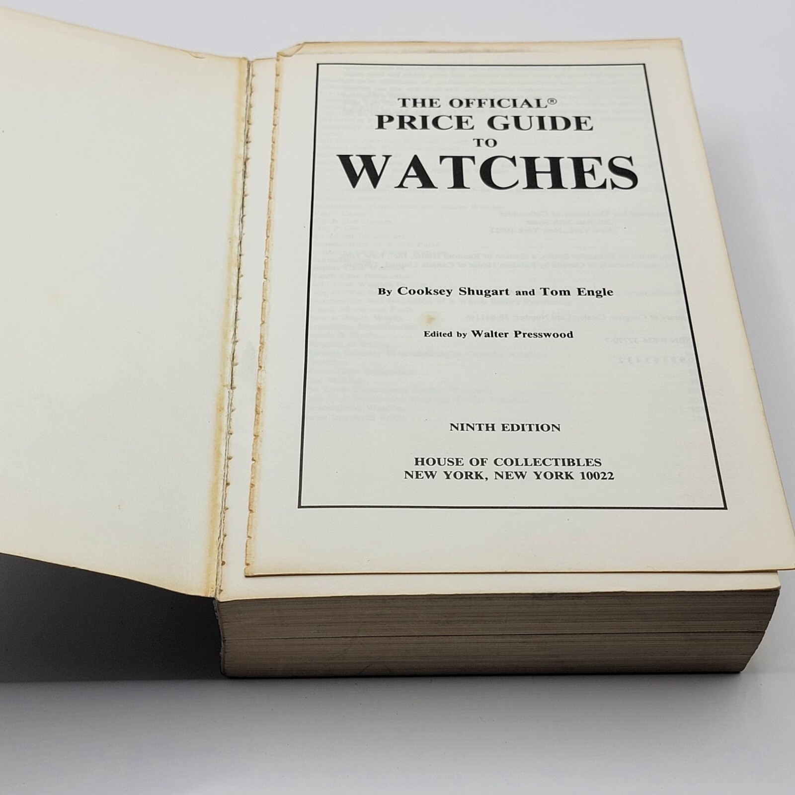 Official Price Guide to Watches Ninth Edition Cooksey Shugart & Tom ...