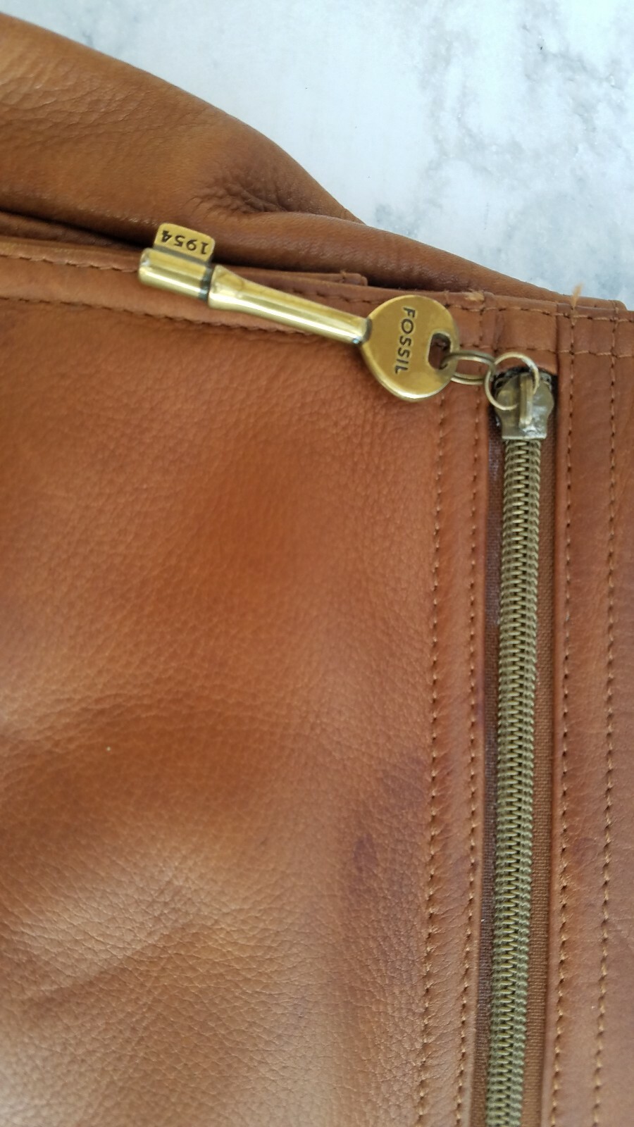 Fossil 1954 Classic Key 75082 Brown Leather Handbag•S… - Gem