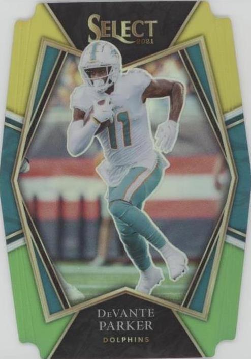 2021 Panini Select - Premier Level Devante Parker #122 Green & Yellow ...