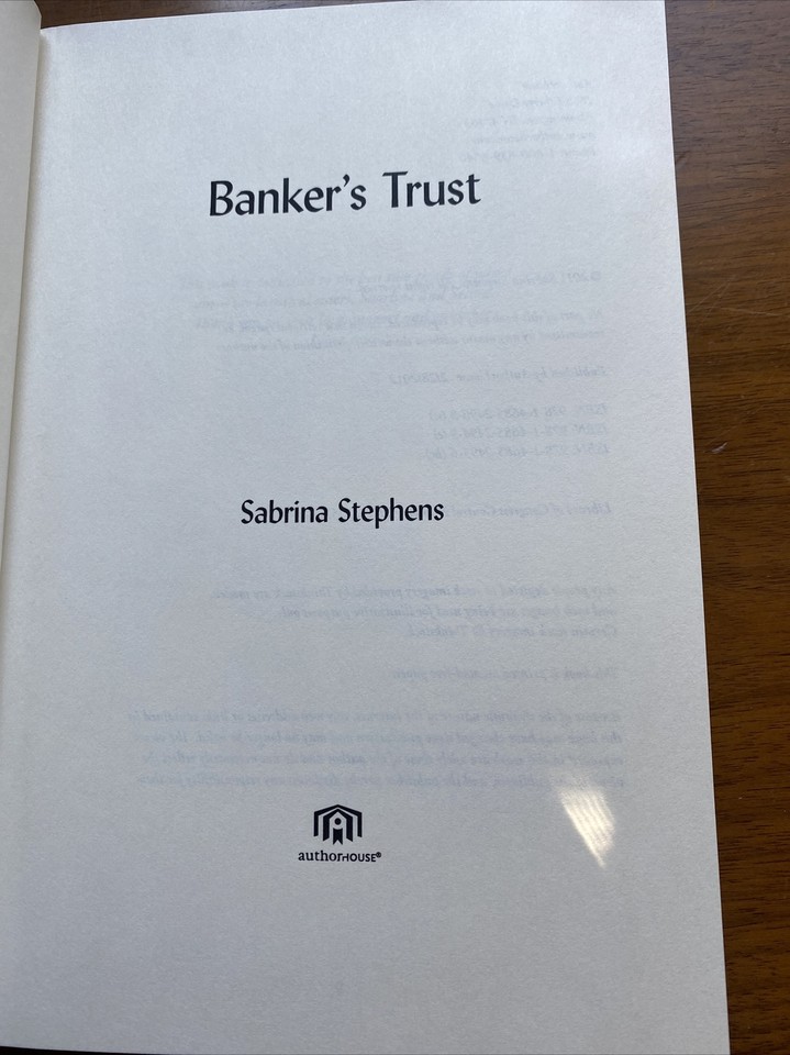 Banker's Trust by Sabrina Stephens (2012, Hardcover) | eBay