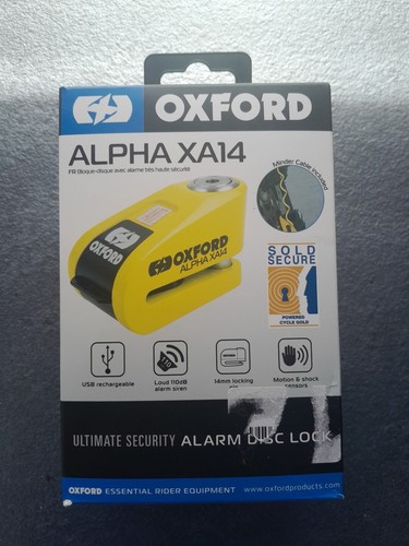 Oxford LK217 Alarm Disc Lock - Black/Yellow for sale online | eBay