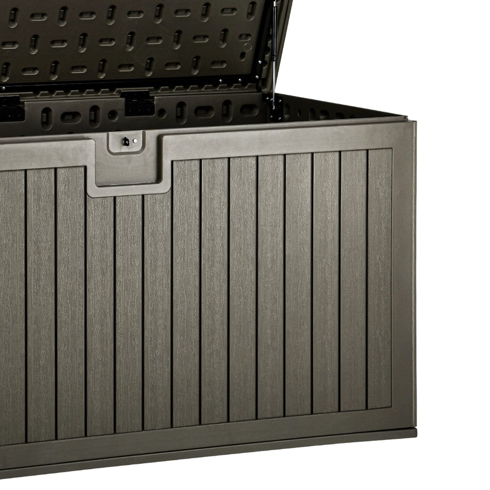 Extra-Large 230 Gallon Outdoor Resin Storage Deck Patio Chest Box ...