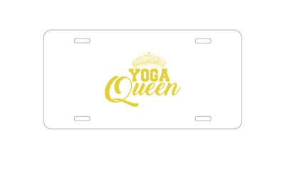 Aluminum License Plate - - Yoga Queen Crown | eBay