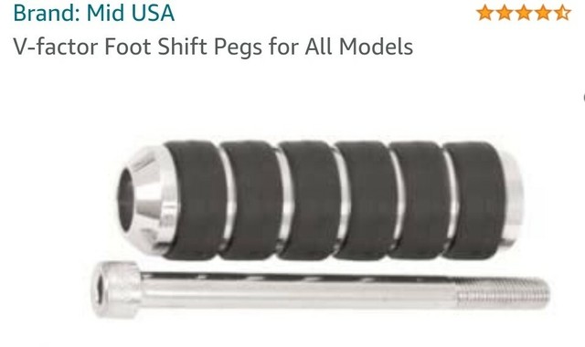 CHROME & RUBBER ISO EXTENDED SHIFTER PEG for HARLEY DAVIDSON SPORTSTER ...