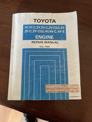 Toyota Engine Repair Manual 1985 1y 2y 3y 4y Workshop Book | eBay Australia
