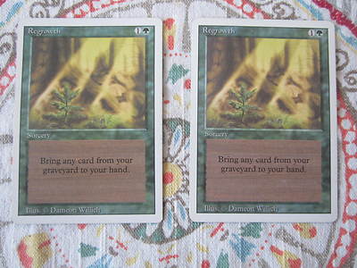 MAGIC THE GATHERING (MTG) REGROWTH x2 CARD REVISED | eBay