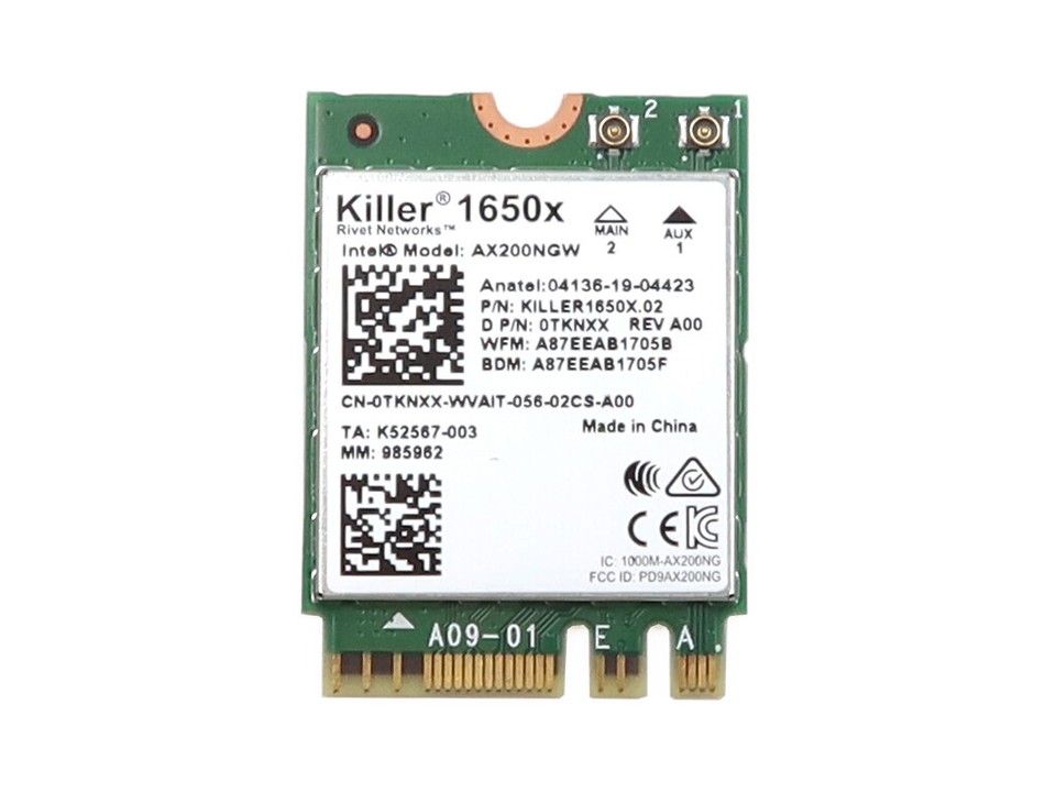 INTEL AX200NGW WI-FI 6 AX200 (GIG+) PCI-E M.2 2230 WLAN BT 5.2 WIFI ...