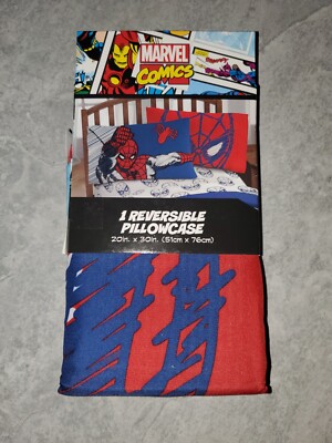 Marvel Comics Spider-Man Reversible Pillowcase Standard Size 20"x 30 ...