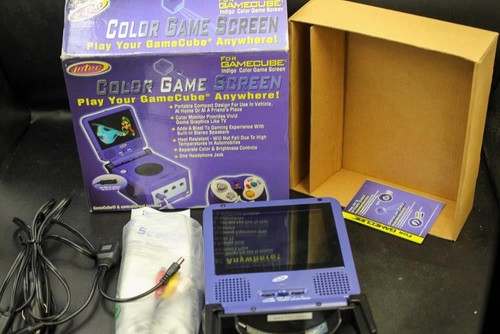 INDIGO GameCube Intec Portable LCD 5" Screen TESTED WORKING DONGLE CORD ...