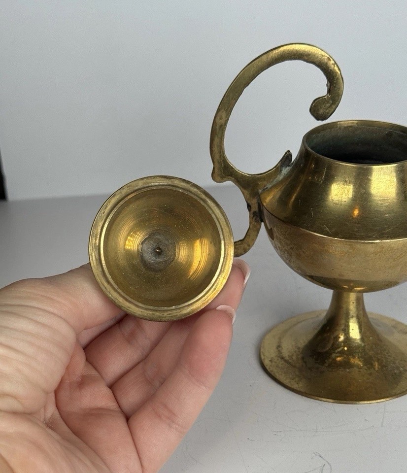 VTG Enesco Imports Brass Genie Lamp Oil Lamp Made In India Aladdin ...