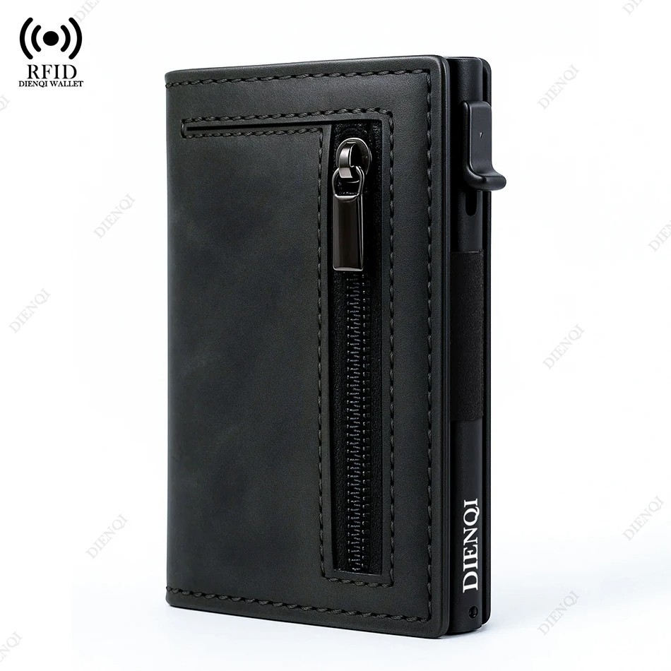 Magnetic Credit Card Holder Luxury Men Wallet Rfid Blocking Pop Up ...