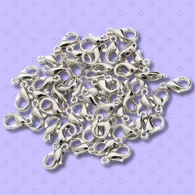 500 Lobster Clasps (12X6) Silver Plated Lobster Claw Clasps Jewelry ...