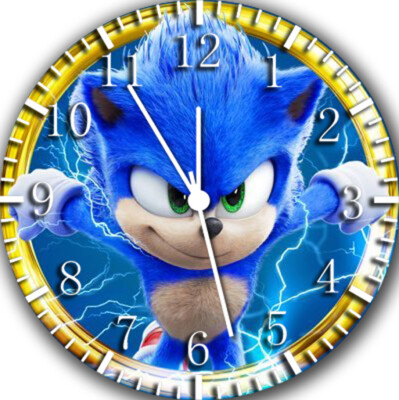 Sonic the Hedgehog Wall Clock Frameless Silent Nice For Gifts or Decor ...