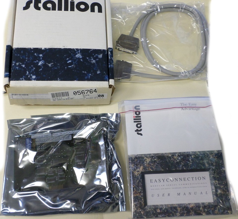 New Stallion 600085 Easy Connection 8 to 32 port ISA New Retail w/cable ...