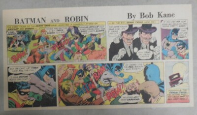 Batman Sunday by Bob Kane from 11/27/1966 Size: 7.5 x 15 inches British ...