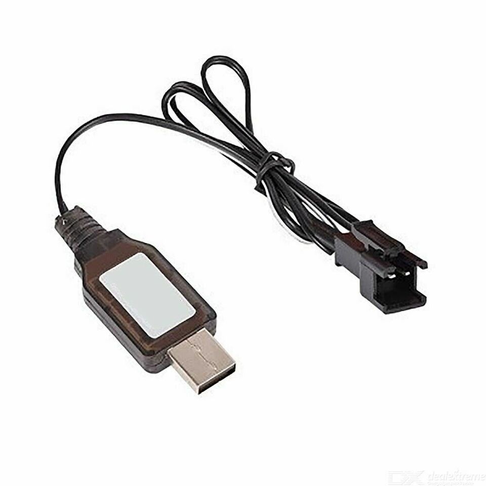 USB Male to 6V RC Model Battery Charger For SM-2p 2 Pin Connector ...