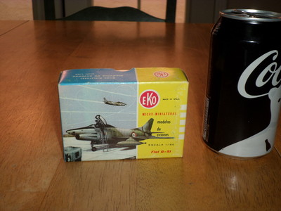 FIAT G-91 FIGHTER PLANE,(EKO) MADE IN SPAIN- MICRO MINIATURES TOY, 1970 ...