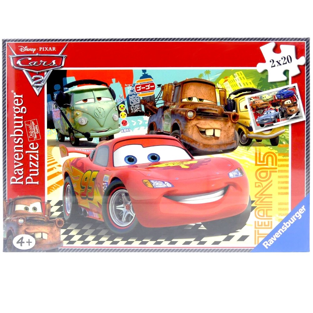 Ravensburger Puzzle Pixar Cars 2 New Adventures 091690 Car Race 2 x 20 ...