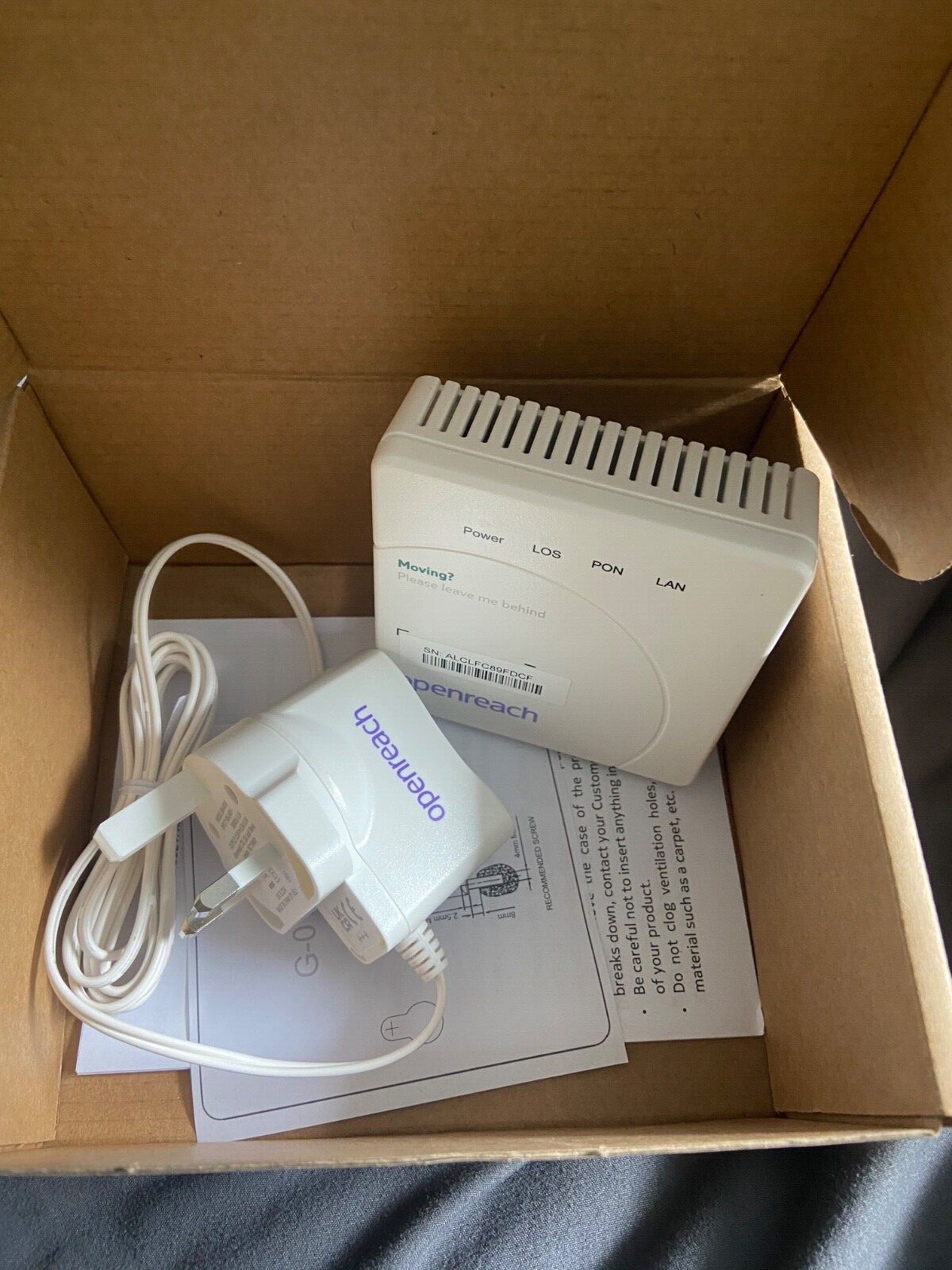 Nokia-ONT G-010G-Q Openreach Optical Fibre GPON Terminal BNIB With ...
