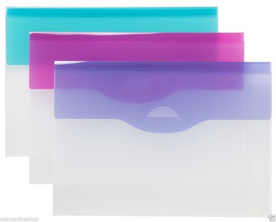 10 X A4 Clear/Coloured Slim Box Files Plastic Office Document Storage ...