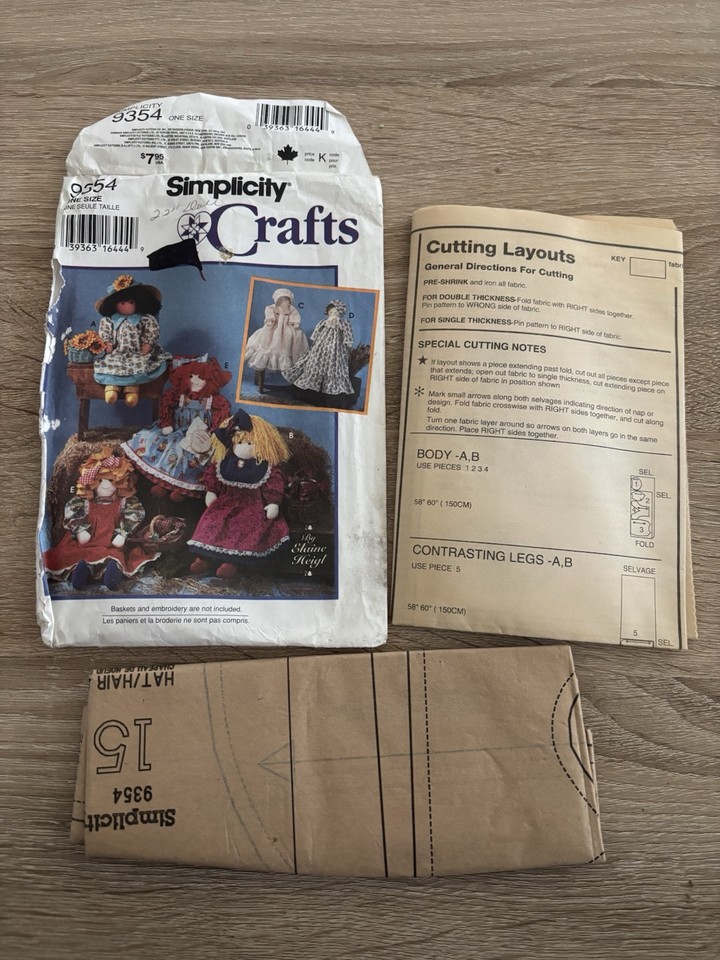 Uncut Simplicity Crafts Pattern | eBay