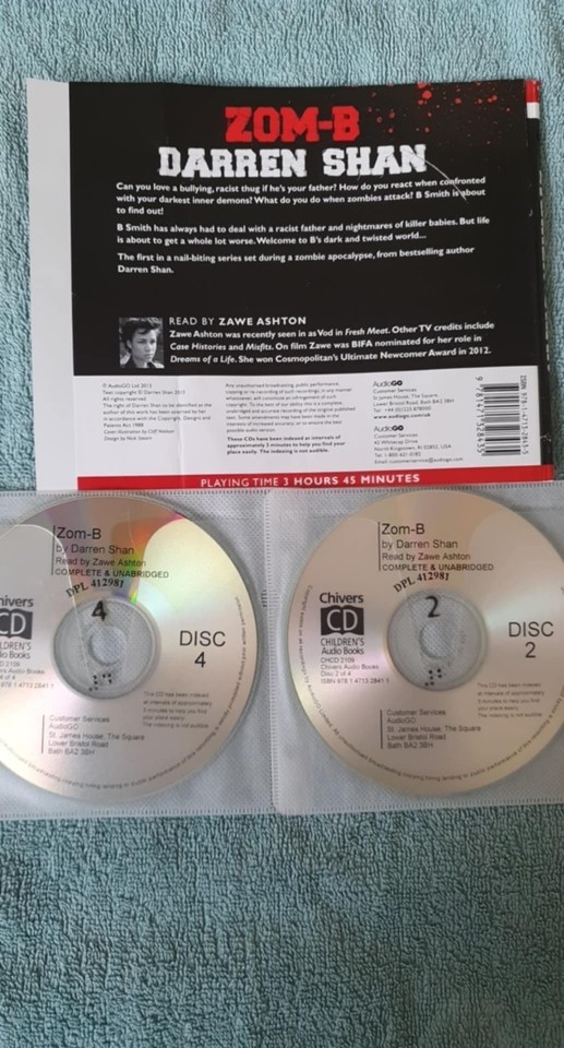 DARREN SHAN - ZOM-B THE MASTER OF HORROR - 4 CD- audiobook unabridged ...