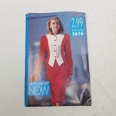 BUTTERICK See & Sew Sewing Pattern 5616 Womens 12-14-16 Blazer Jacket ...