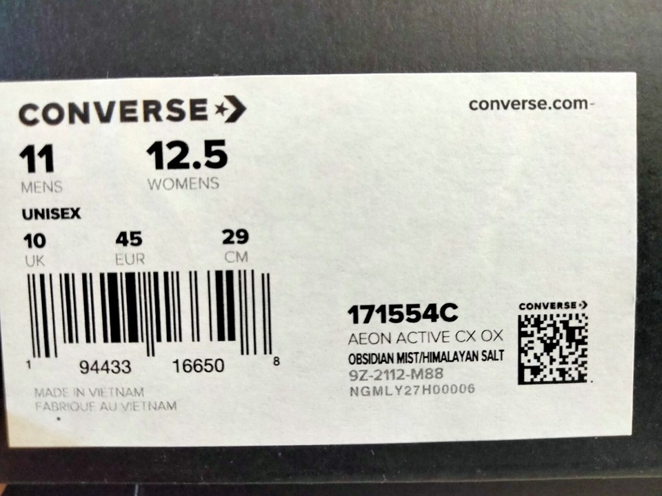 Converse Aeon Active CX Himalayan Salt 171554C Mens Size 11 / Womens ...