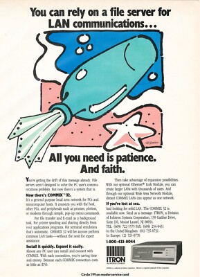 ITRON Infotron COMMIX 32 LAN Home Computer Networking Software 1980's ...