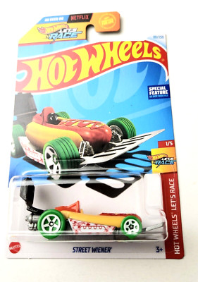 Hot Wheels Street Wiener Green #88 88/250 - 2024 Hot Wheels Let's Race ...