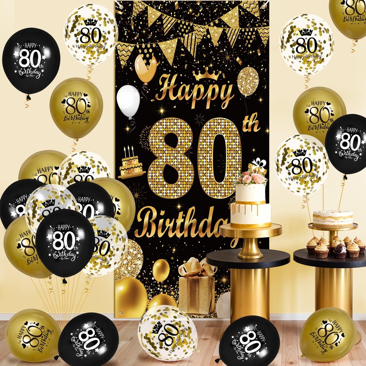 Male 80th Birthday Party Theme 80th Birthday Decorations Male Vectors