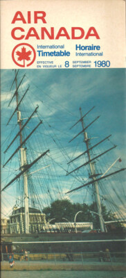 Air Canada international timetable 9/8/80 [4081] | eBay