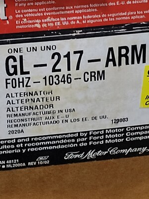 Genuine Ford Reman Alternator. 1981-96 F600, F700, F800. GL217-ARM ...