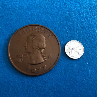 Large 2 1/4 Inch Plastic Quarter Toy - Vintage 1977 Quarter Play ...