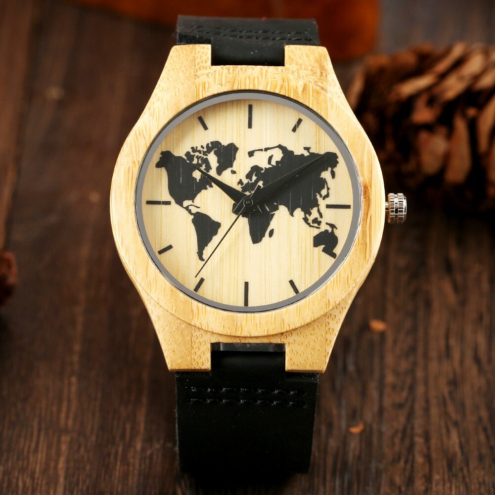 Map Watches For Men ORSGA Horizon Analog World Map Watch For Men