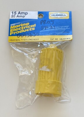 Hubbell Seal-Tite Long Boot 15/20 Amp HBL60CM18 Marine Electrical ...