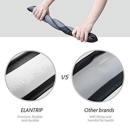 Elantrip Leather Large Steering Wheel Cover 15 1/2 to Assorted Sizes ...