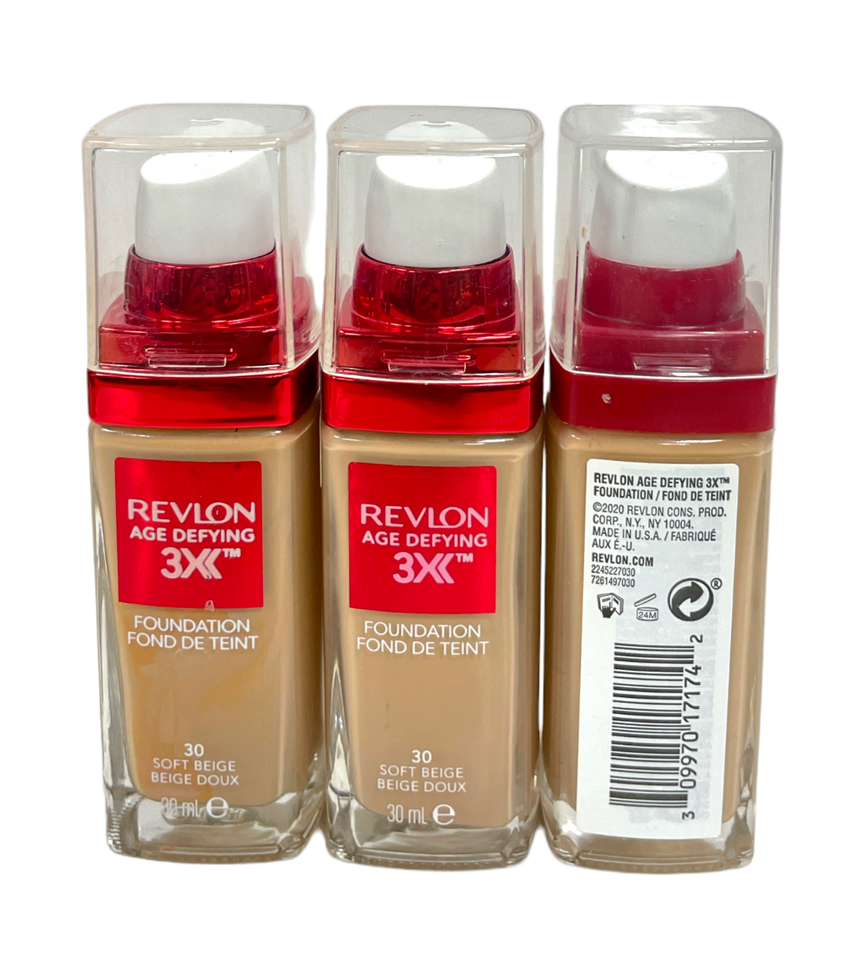 Revlon Age Defying 3X Foundation (30ml) Lot Of 3, You Pick, As Seen In ...