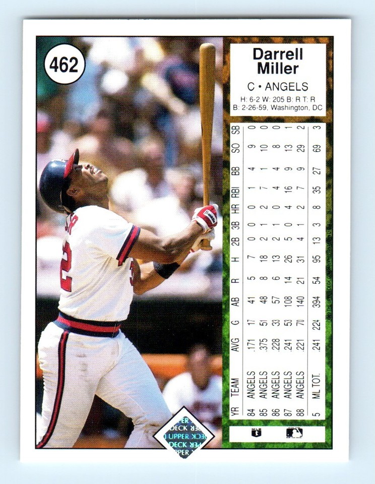 1989 Upper Deck Darrell Miller California Angels #462 | eBay UK